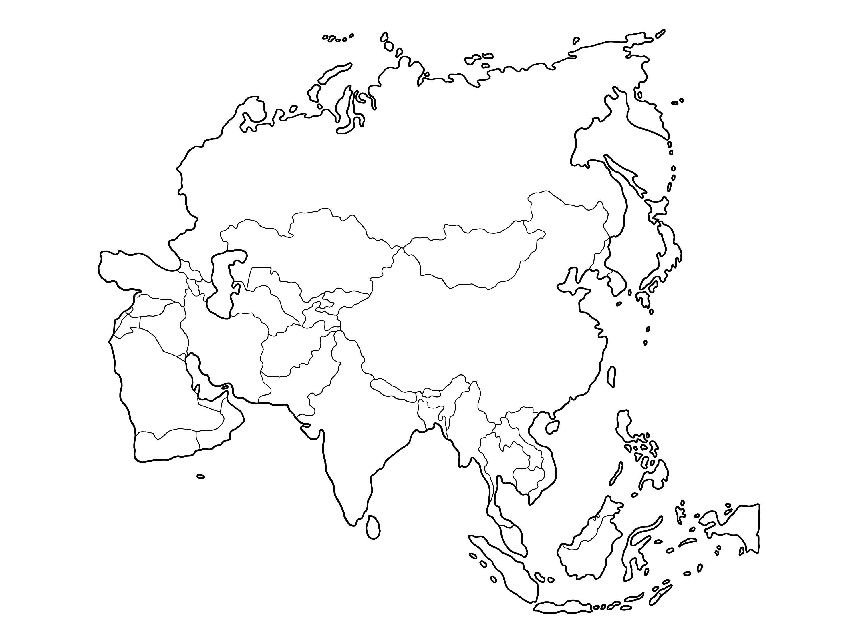 World Map Outline, Continent Maps, Country Borders, Montessori ...