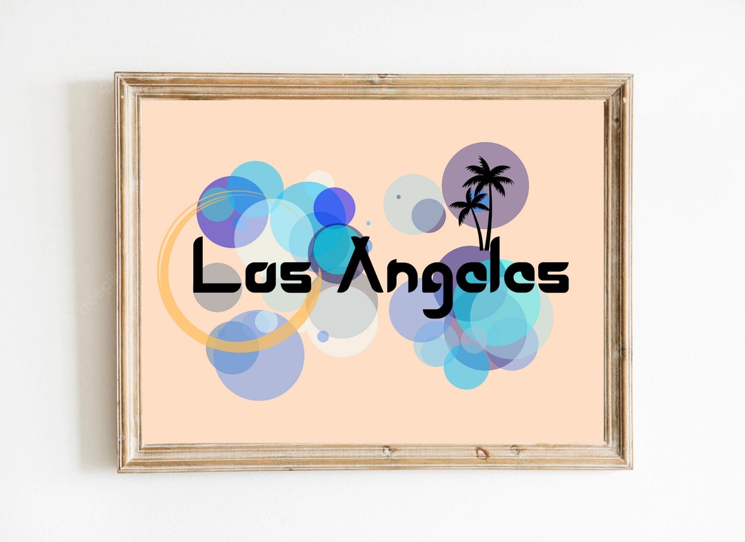 Los Angeles City Print Digital Download LA Design Print - Etsy