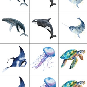 Sea Animal Matching Game, Classroom Learning Materials and Games ...