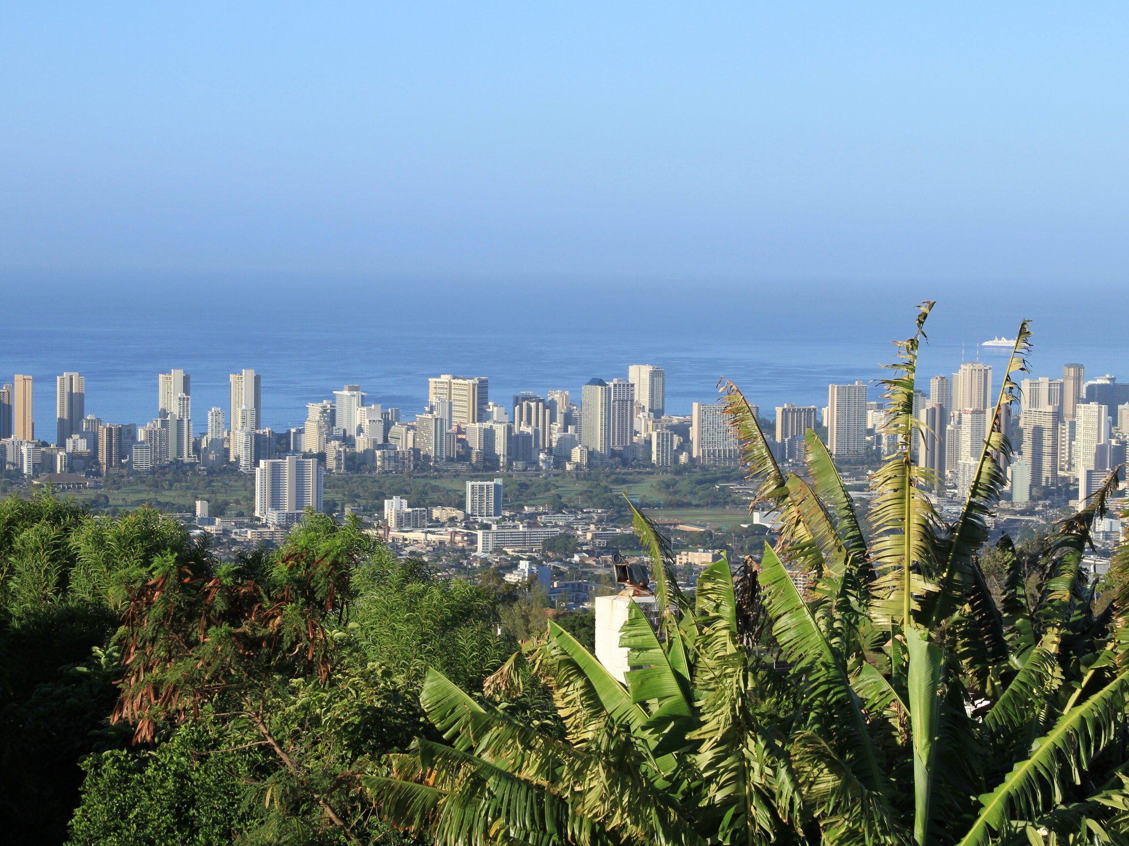 Honolulu Skyline Digital Download Print, Sky View Honolulu Hawai'i and ...