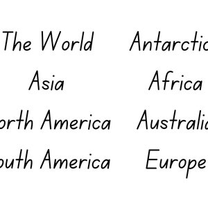 World Map Outline, Continent Maps, Country Borders, Montessori ...