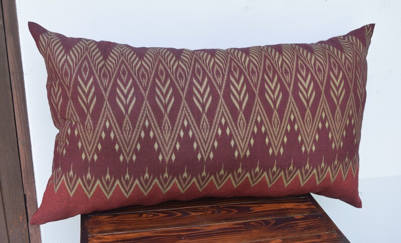 Extra Long Red Tribal Print Pillowcase, Large Body Pillow, Home Decor ...