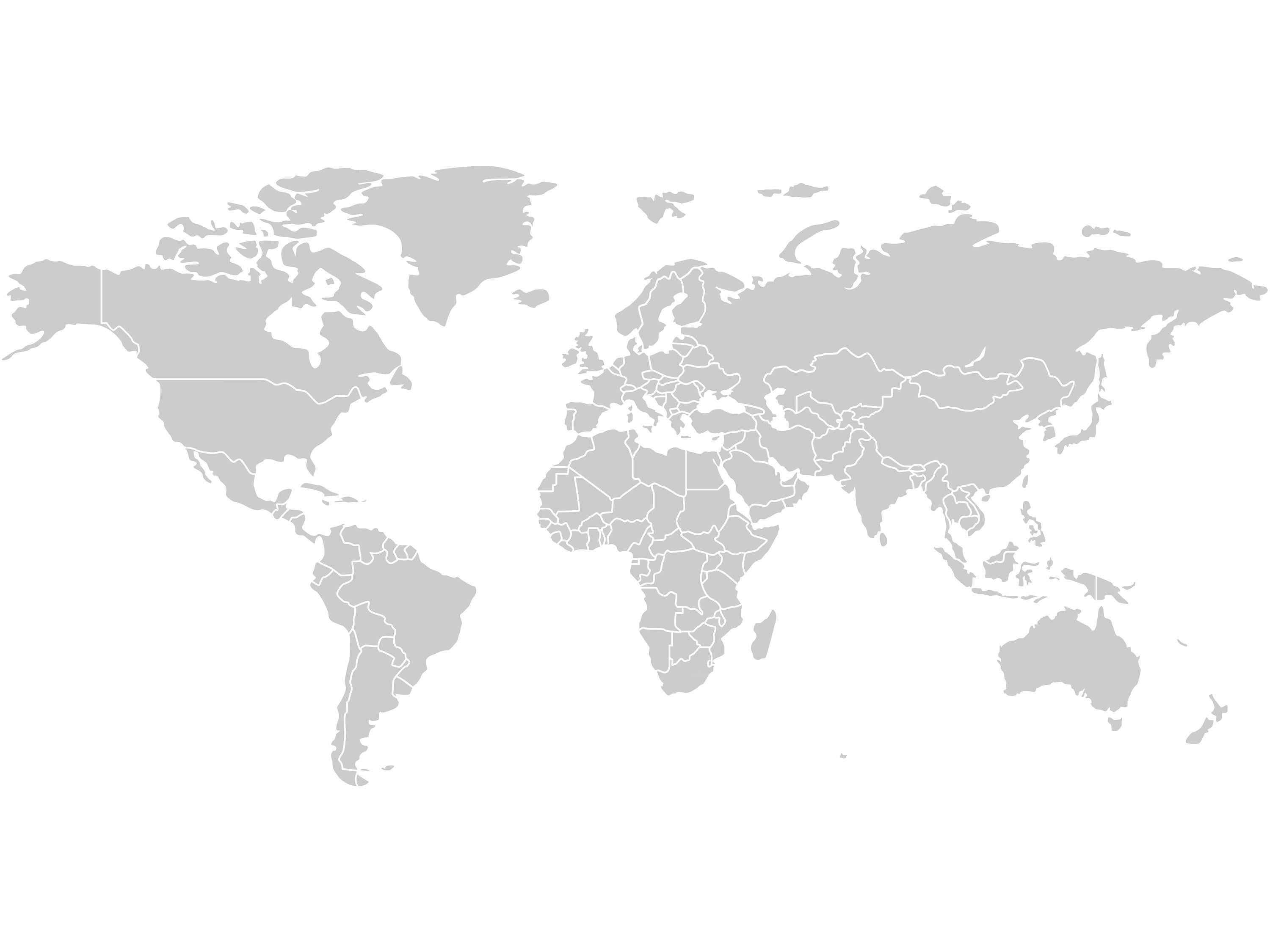 World Map Outline, Continent Maps, Country Borders, Montessori ...