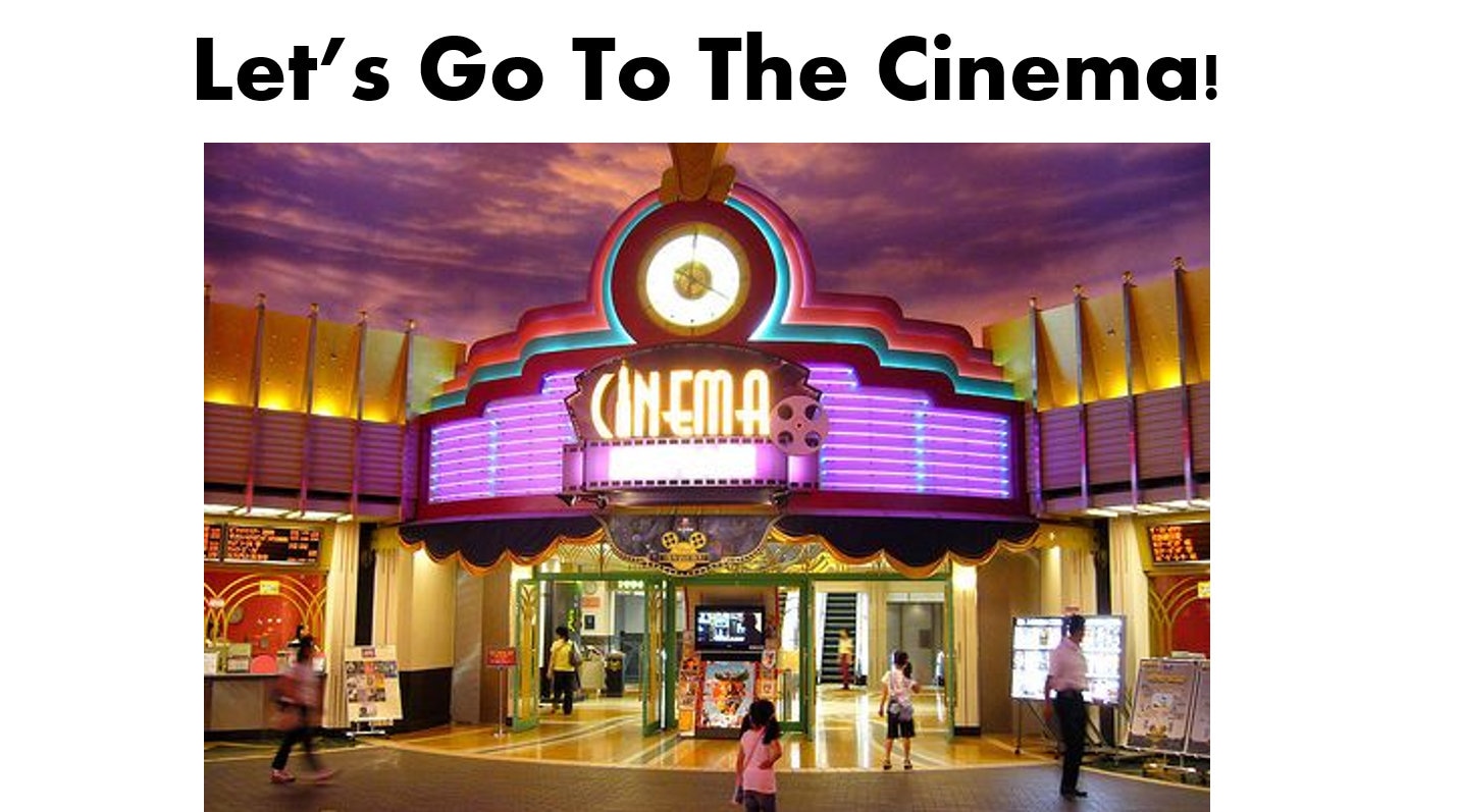 English Powerpoint Lesson, Going to the Movies, Conversation ESL Class ...