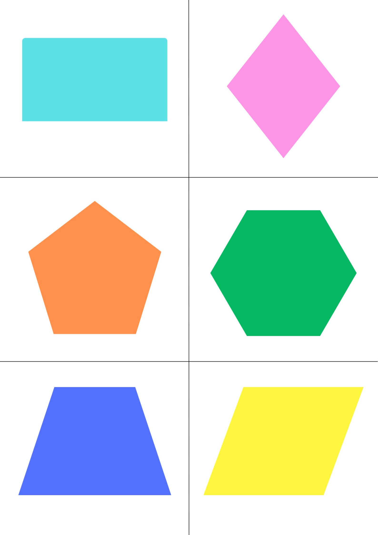 Shape Flashcards, 12 Shape Cards Blank and Labeled, Young Learner Shape ...