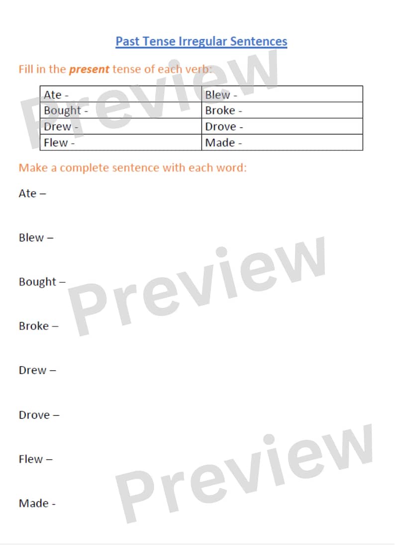 5 ESL Worksheets for A2 Intermediate Writing Practice, English Grammar ...