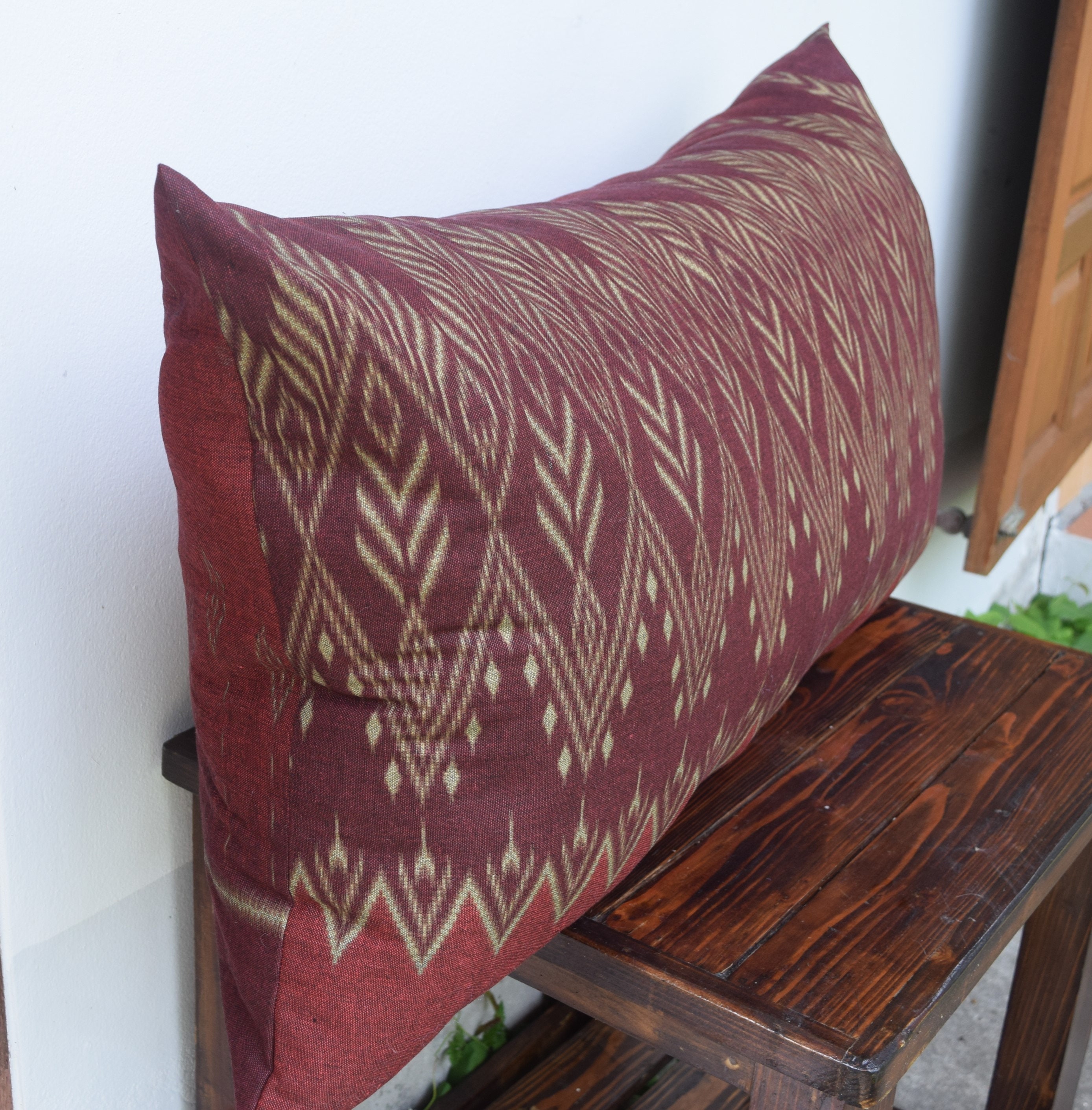 Extra Long Red Tribal Print Pillowcase, Large Body Pillow, Home Decor ...