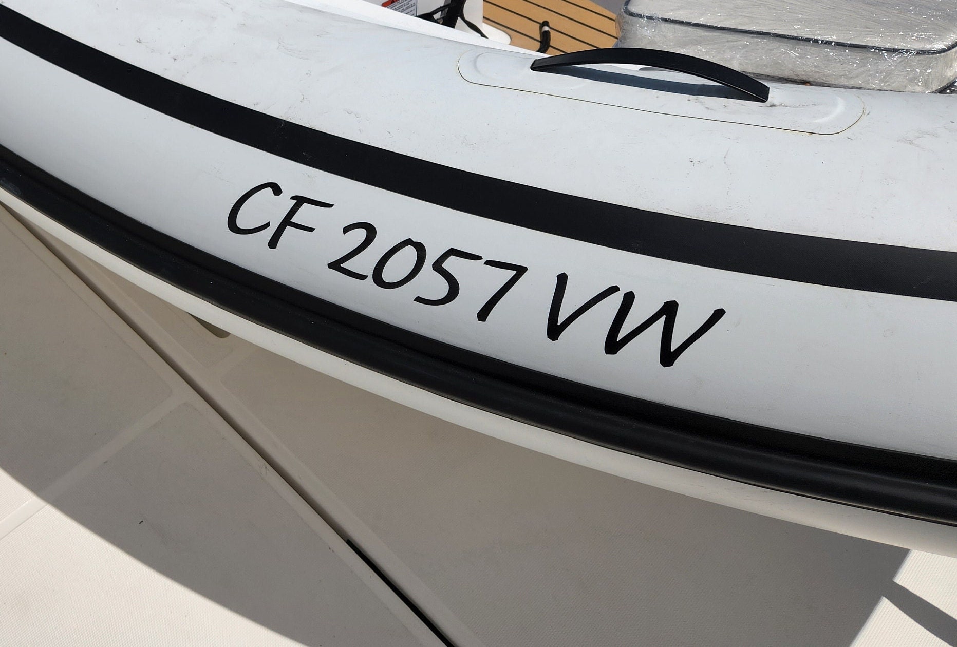 Boat Registration Vinyl Decals - CF Numbers - Boat Name - Etsy