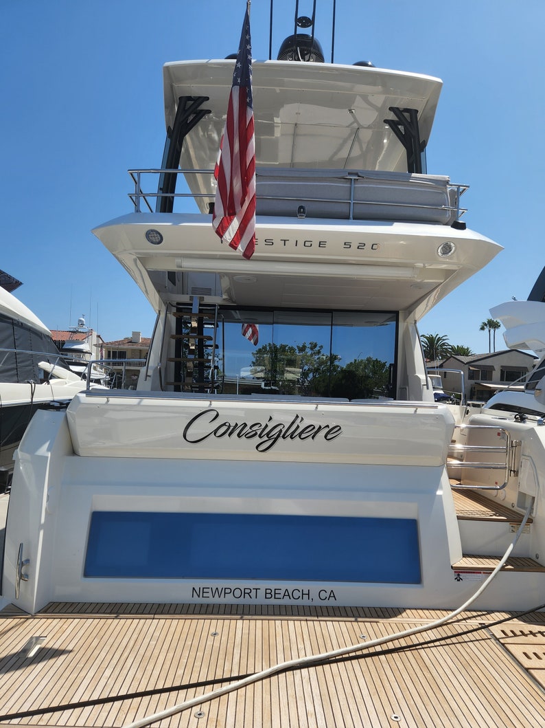 Boat Name Lettering - Single Color or Dual Color/shadow - Vinyl ...