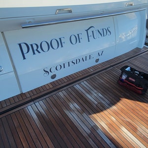 Boat Name Lettering - Single Color or Dual Color/shadow - Vinyl ...