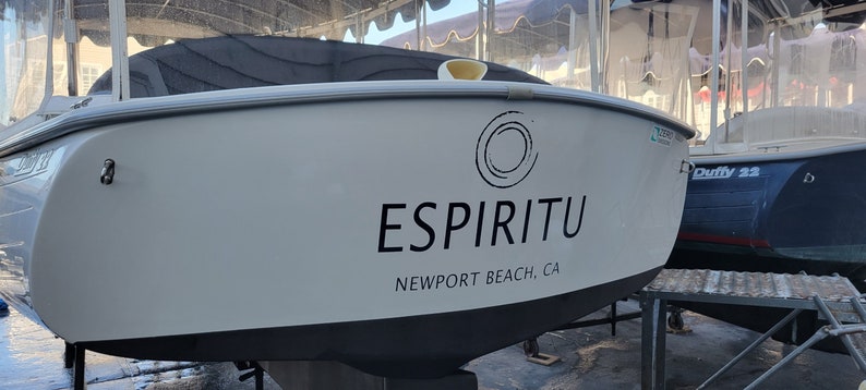 Boat Name Lettering - Single Color or Dual Color/shadow - Vinyl ...