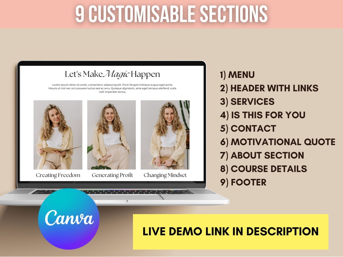 Canva Website, Canva Website Design, Website Canva, Canva Website ...