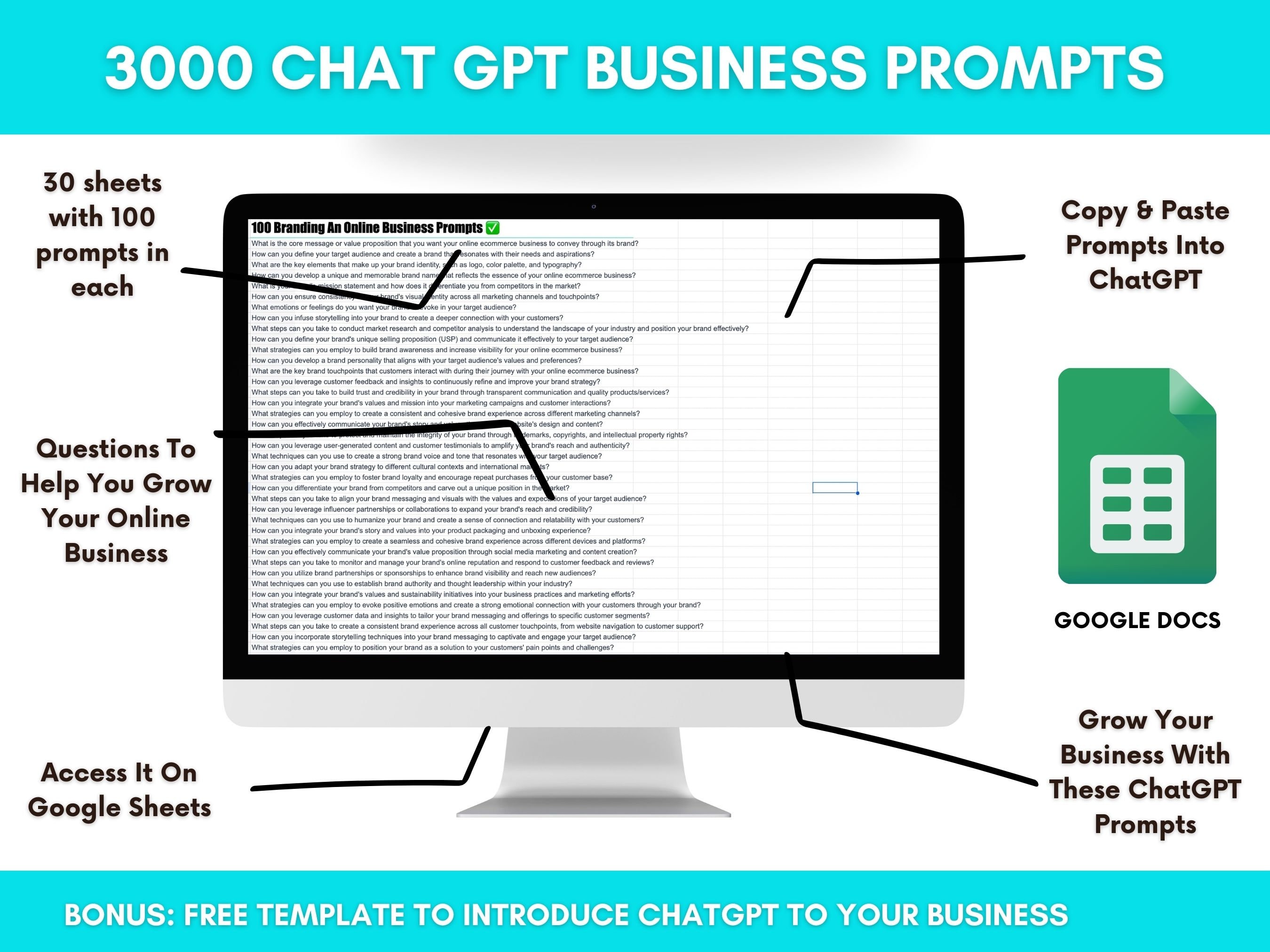 3000 Chat GPT Business Prompts, Chatgpt Prompts Marketing, Social Media ...