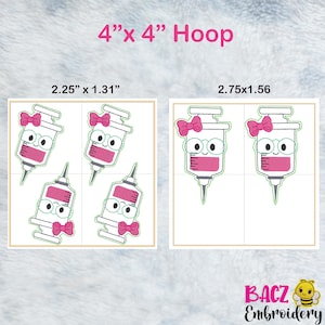 Syringe Feltie Design Digital File for Machine Embroidery 2 Sizes - Etsy