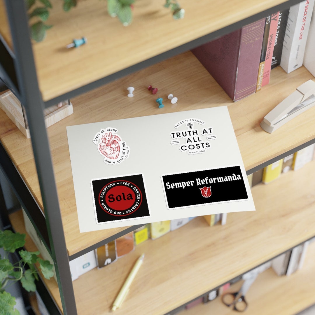 Protestant Christian Stickers, Martin Luther, Five Solas, 5 Solas ...