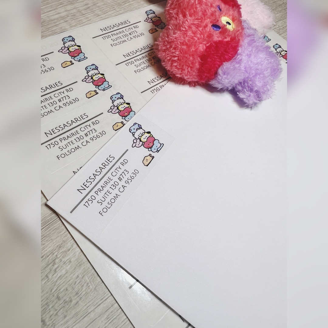 Bts Address Shipping Labels - BTS Clear Name Labels - Return Address ...