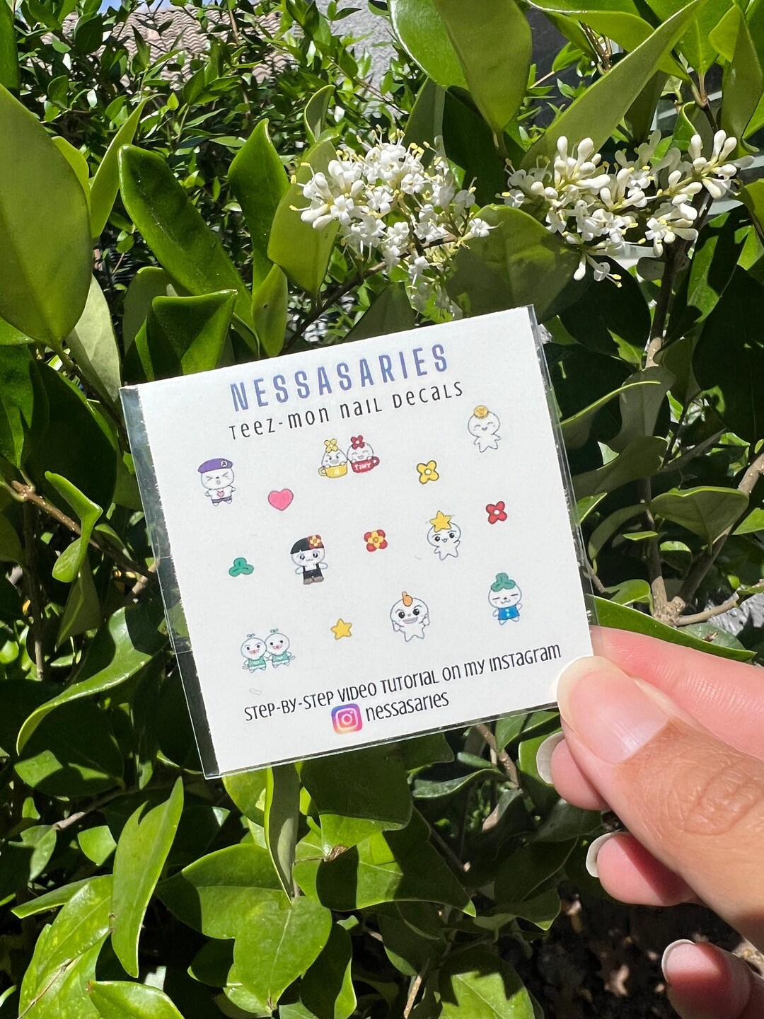 Ateez Nail Decals - Atiny Teezmon Nail Art - Teez-mon Decals - K-pop ...