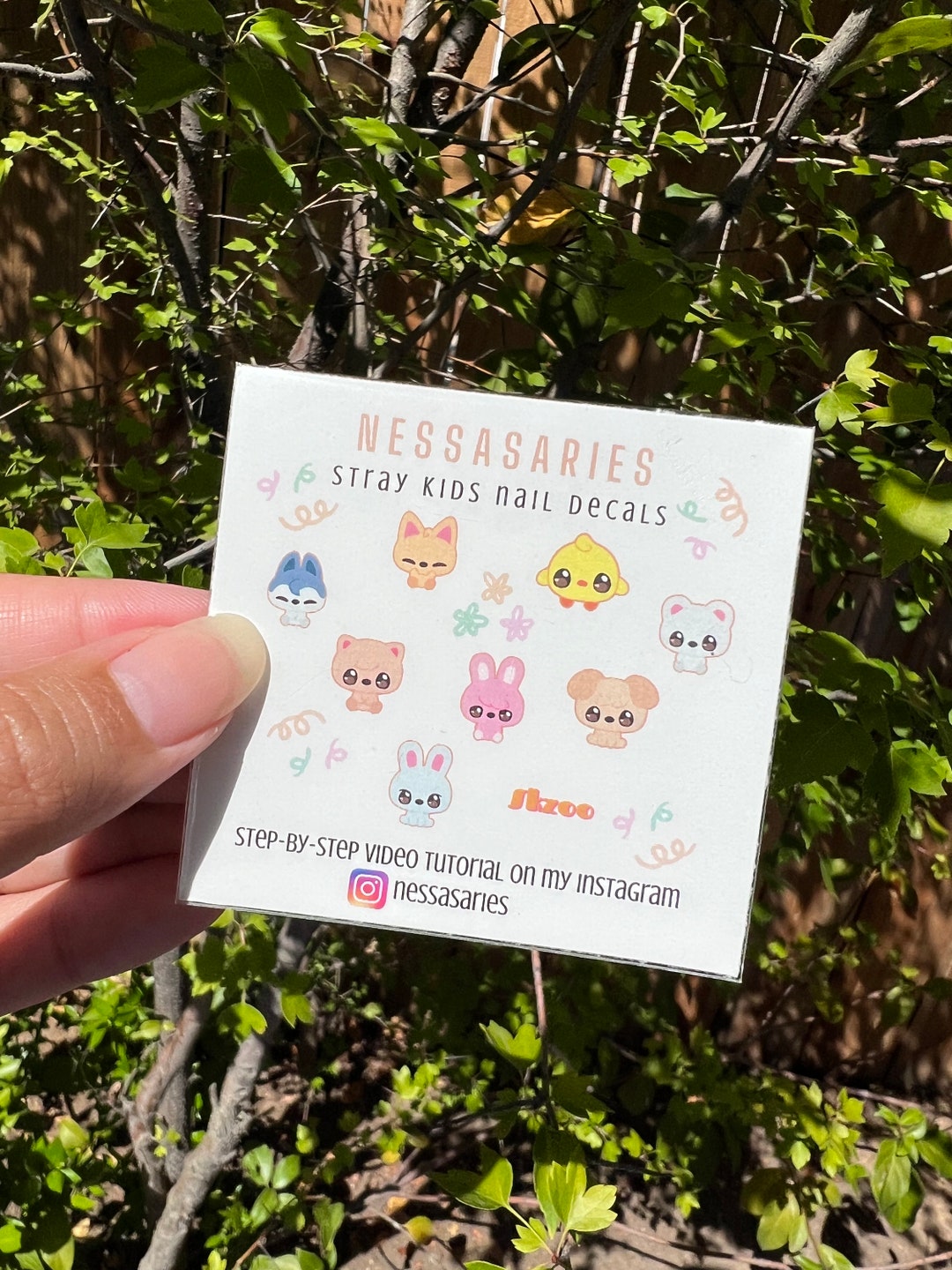 Stray Kids Nail Decals - Stay Nail Art - Skzoo Decals - K-pop Nails ...