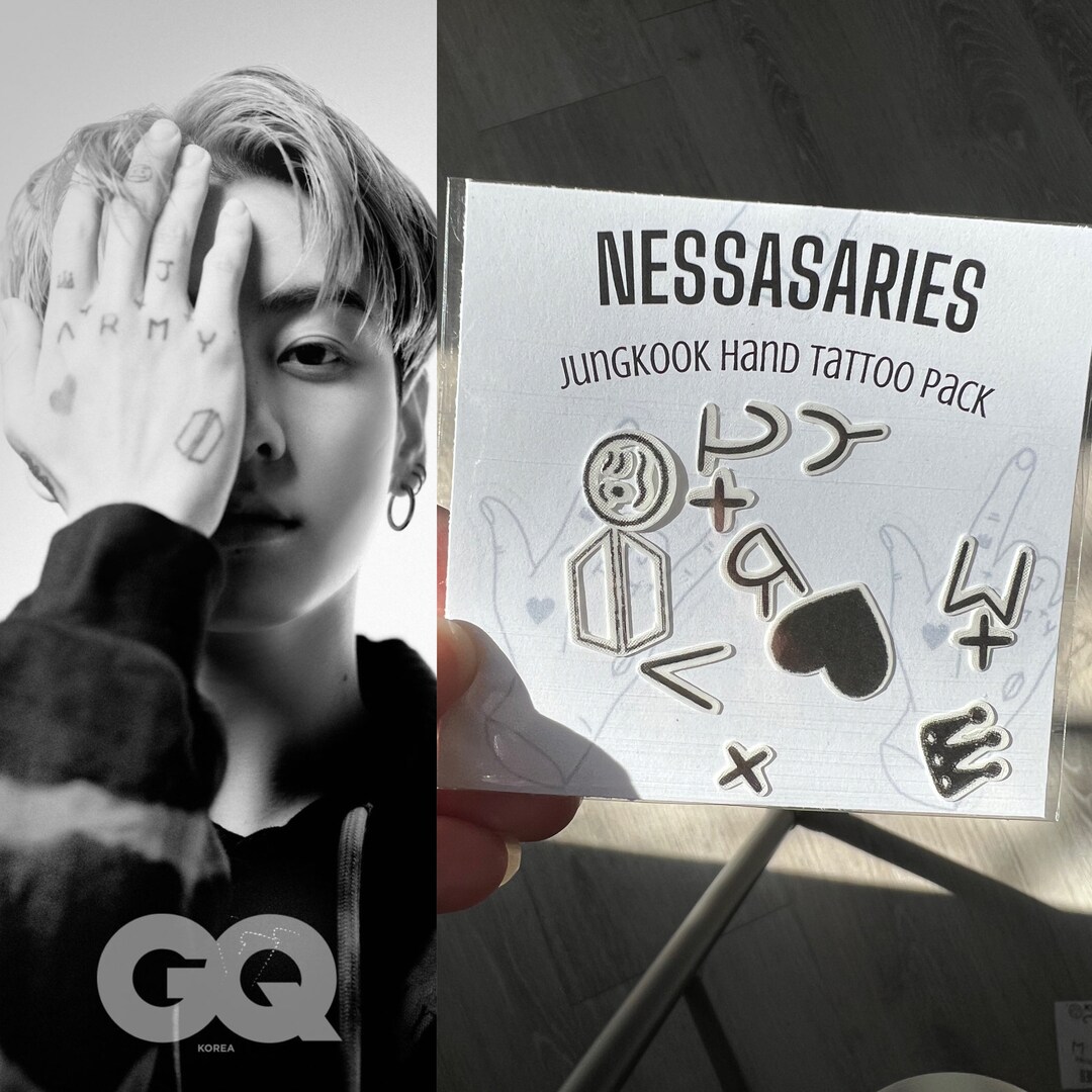 Jungkook Hand Tattoo - BTS Temporary Tattoos - Bangtan Concert Tour ...