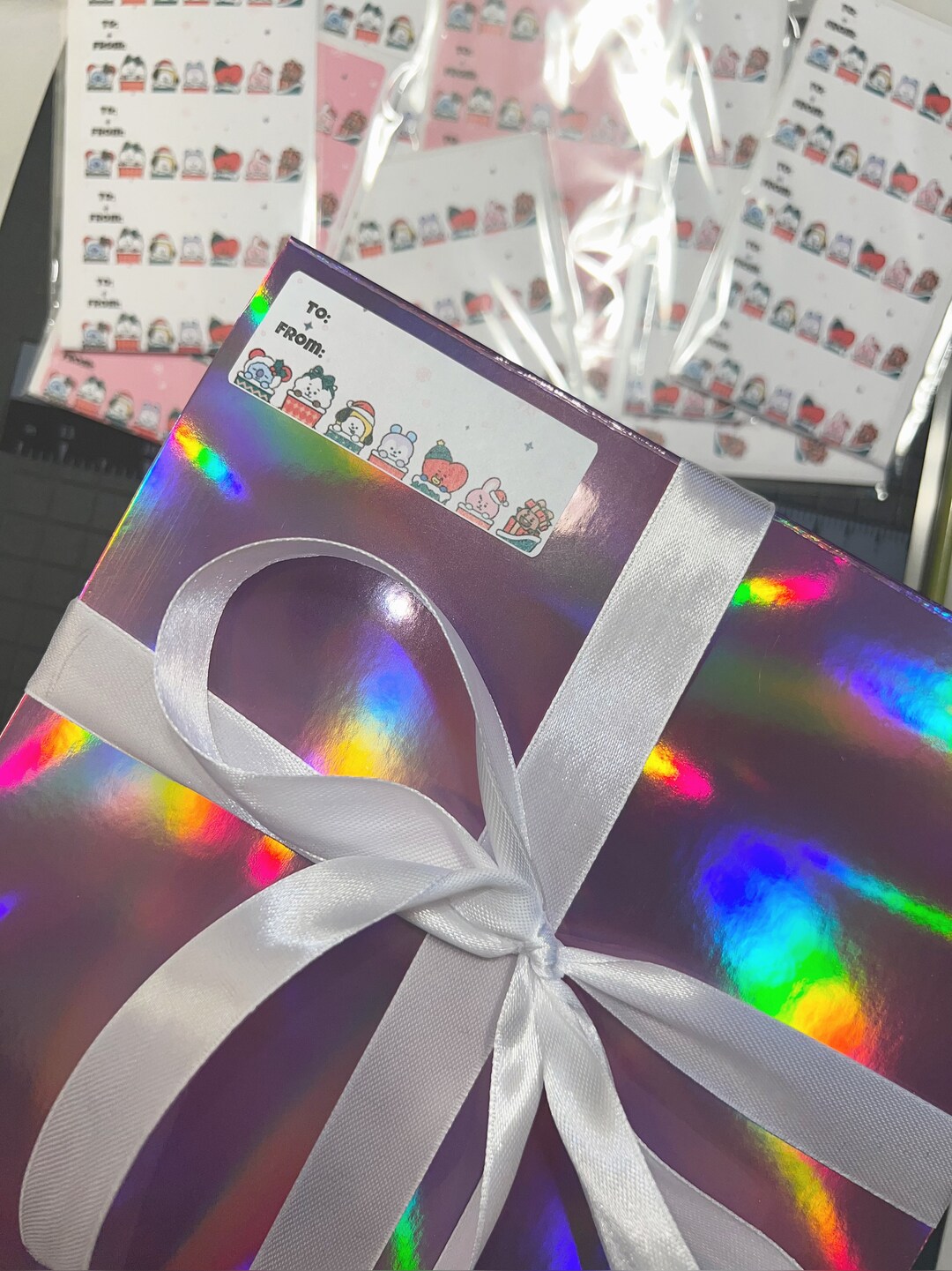 BT21 (30-piece) Christmas Gift Tags - Bt21 Xmas Gift Stickers - K-pop ...