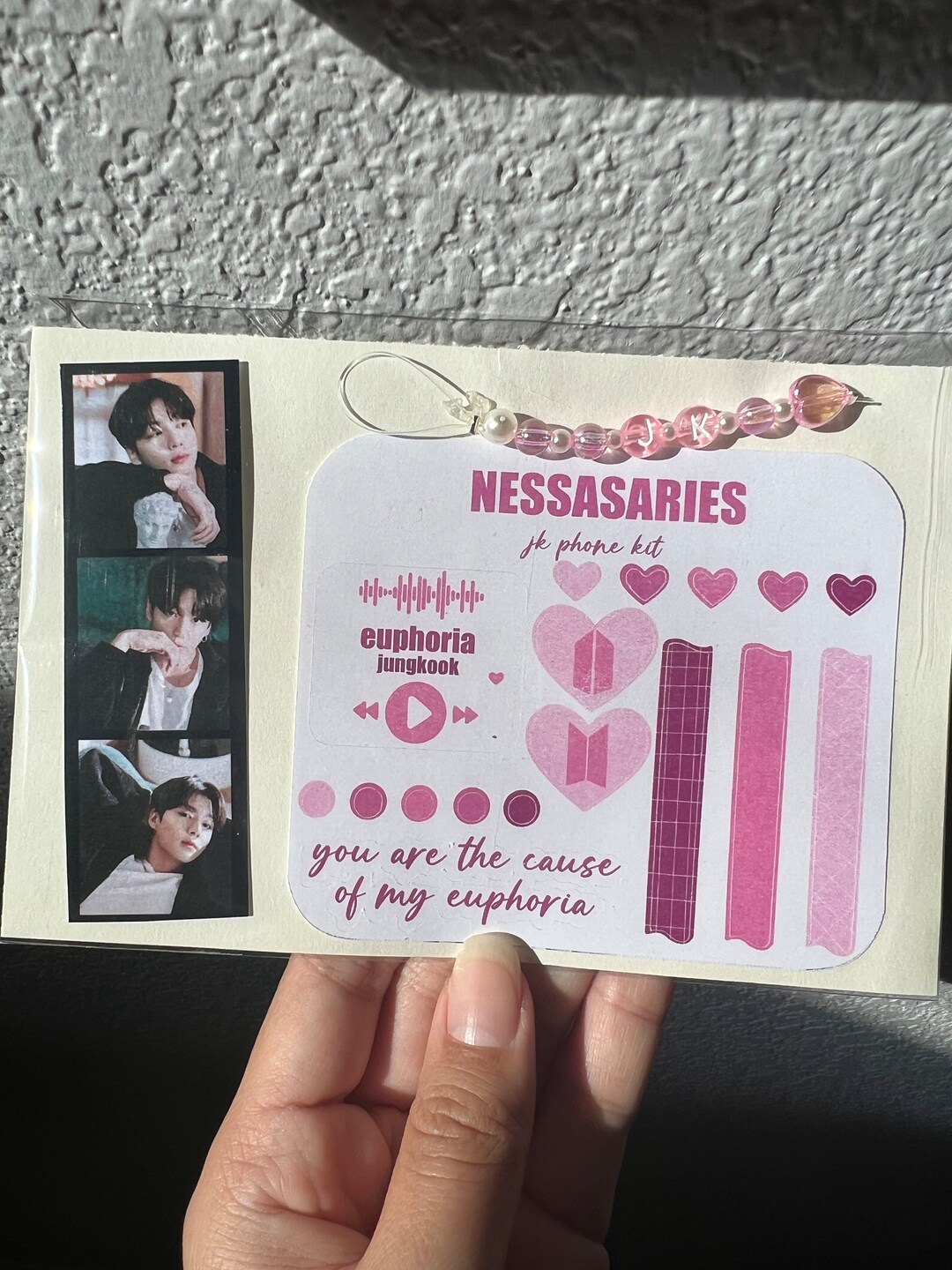 BTS Jungkook Bias Phone Deco Kit Bangtan Decoration Kit for iPhone Bts ...