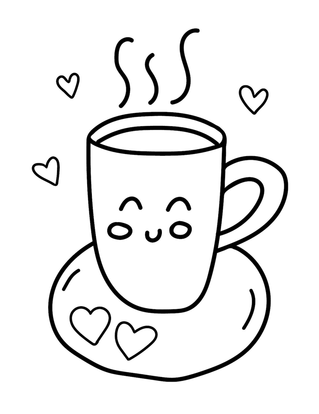 Tea for Two Colouring Pages - Etsy