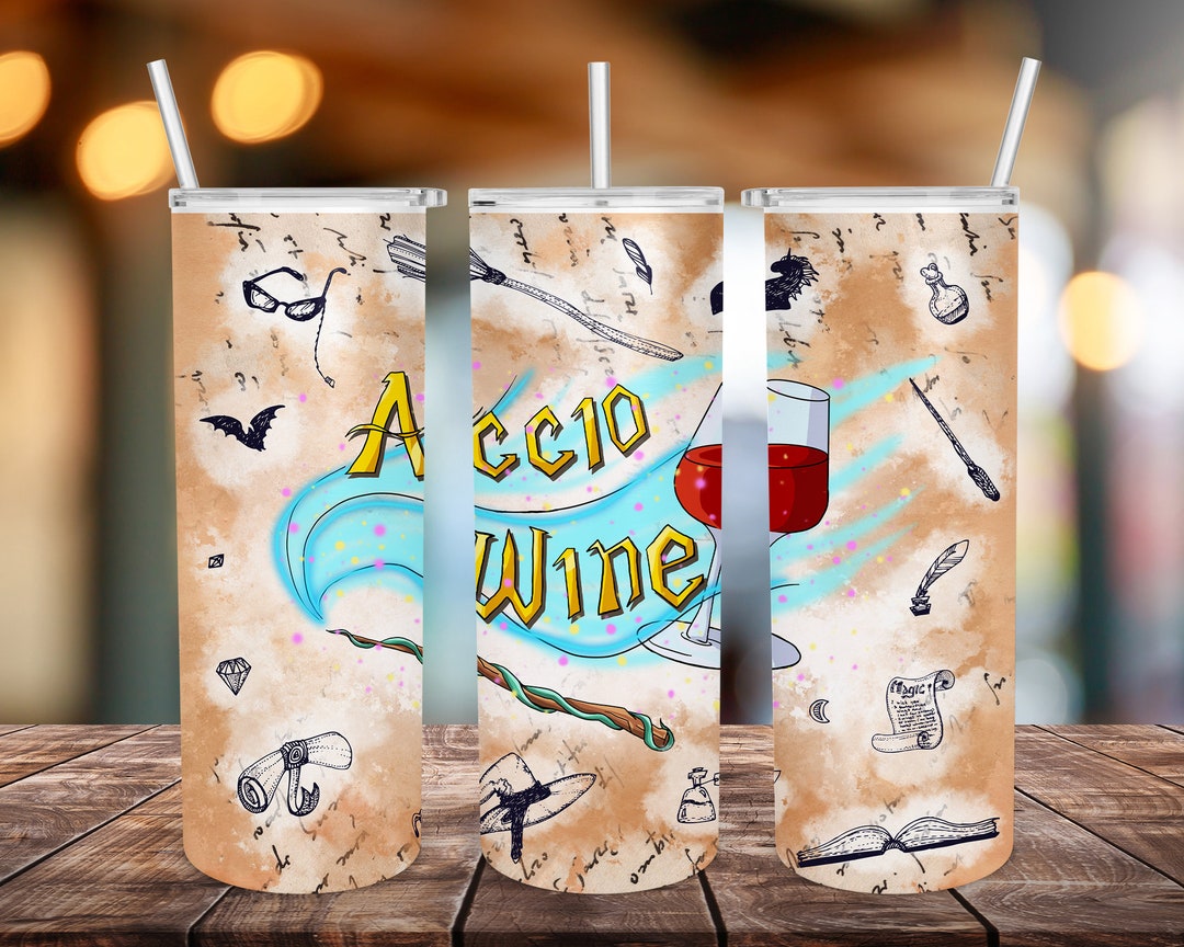 Accio Wine Tumbler Wrap Png, 20 Oz Skinny Tumbler Wrap Sublimation ...