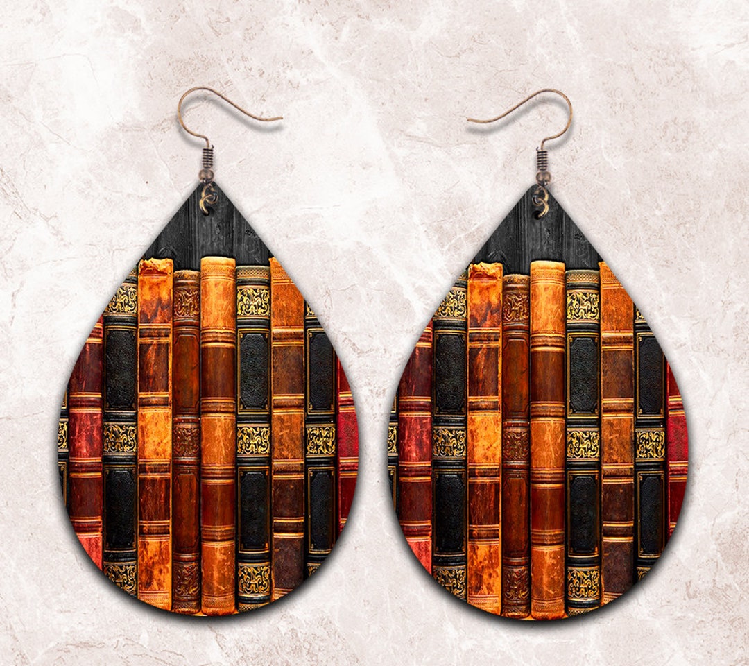 Reading Teardrop Earring PNG Sublimation Design, Reading Earring ...