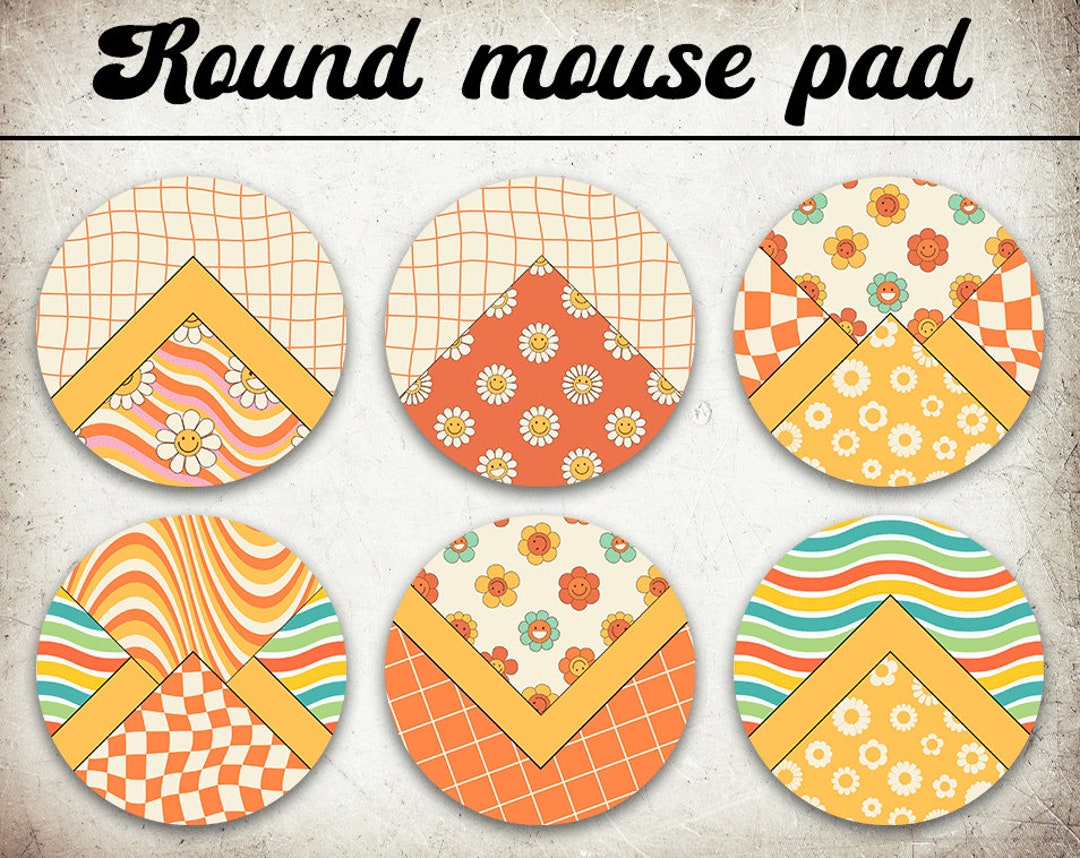 Retro Mouse Pad Sublimation, Hippie Mouse Pad Png, Trippy Mouse Pad Png ...