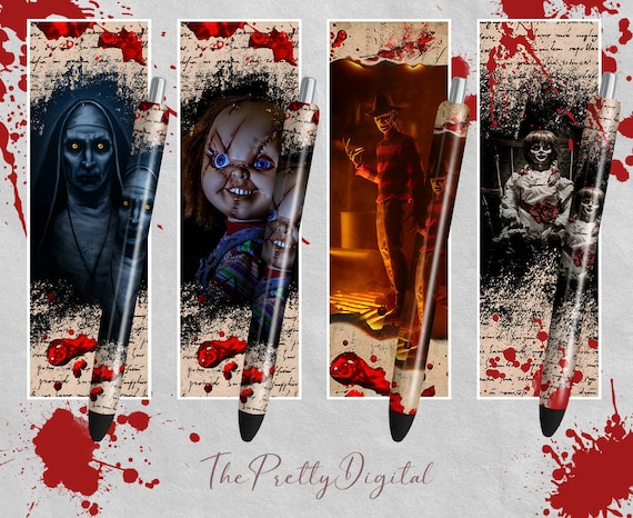 Halloween Pen Wrap Bundle Wraps Waterslide Pen Wraps Horror - Etsy