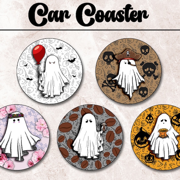Ghost Coaster Png - Etsy