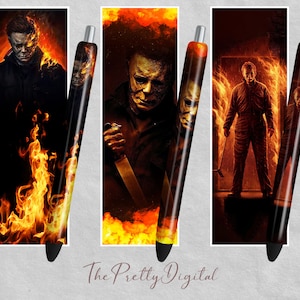 Halloween Pen Wrap Bundle, Wraps Waterslide Pen Wraps, Horror Pen Wrap ...