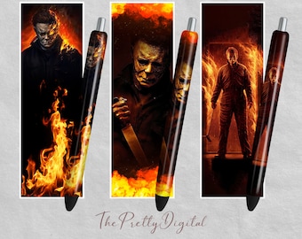 Halloween Pen Wrap Bundle, Wraps Waterslide Pen Wraps, Horror Pen Wrap ...