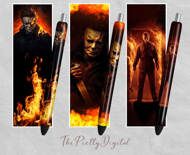 Halloween Pen Wrap Bundle, Wraps Waterslide Pen Wraps, Horror Pen Wrap ...