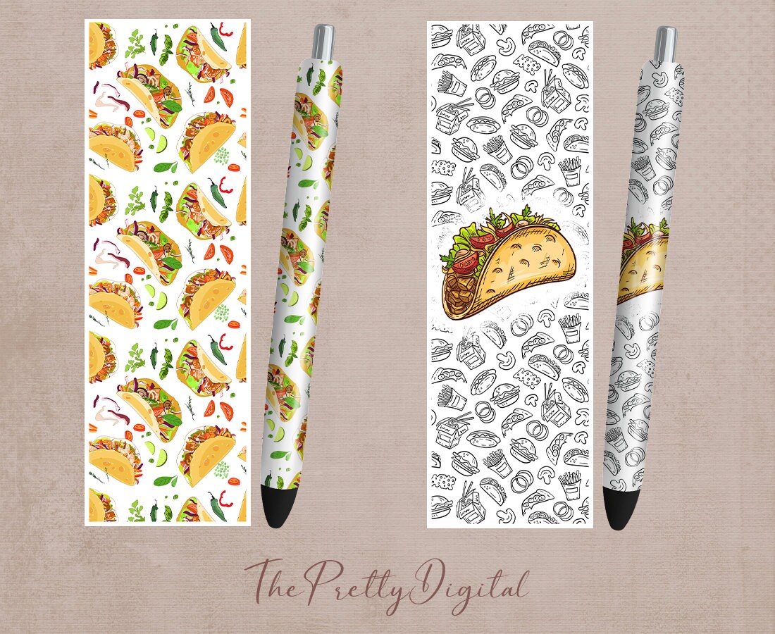 Taco Pen Wrap Png, Inkyoj Pen Wrap Digital - Etsy