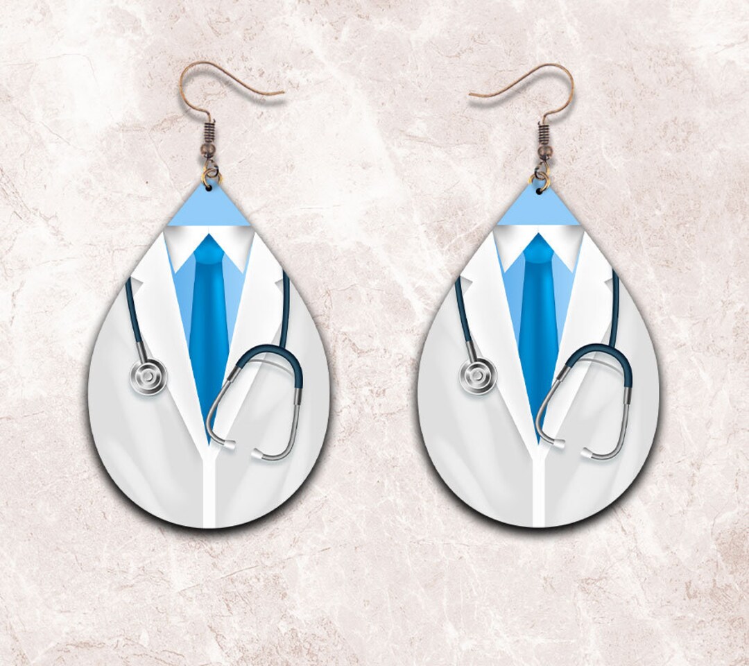 Teardrop Earring Png, Doctor Earring, Medical Sublimation Design Png ...