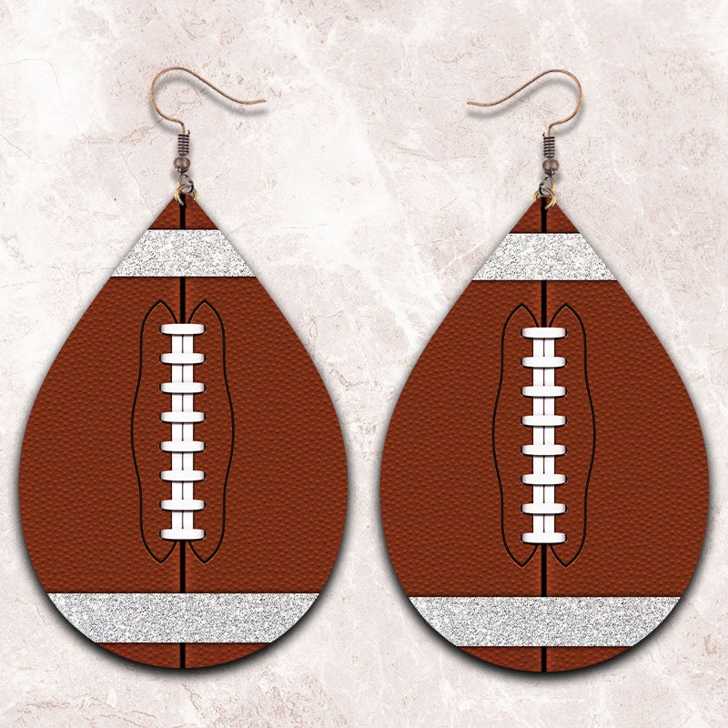 Football Earring Template - Etsy