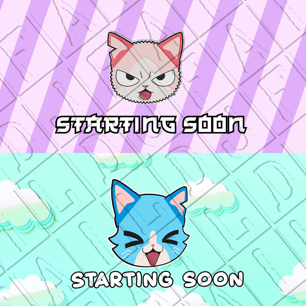 Kitty Twitch Overlay - Etsy