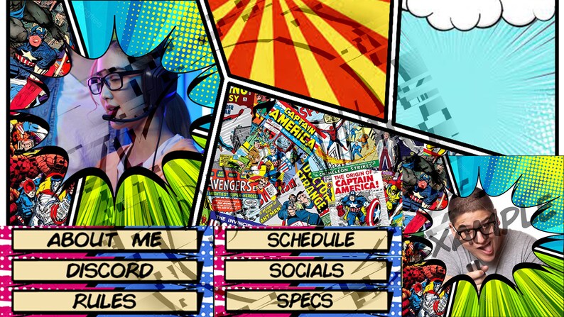 Comic Book Overlay Stream - Etsy