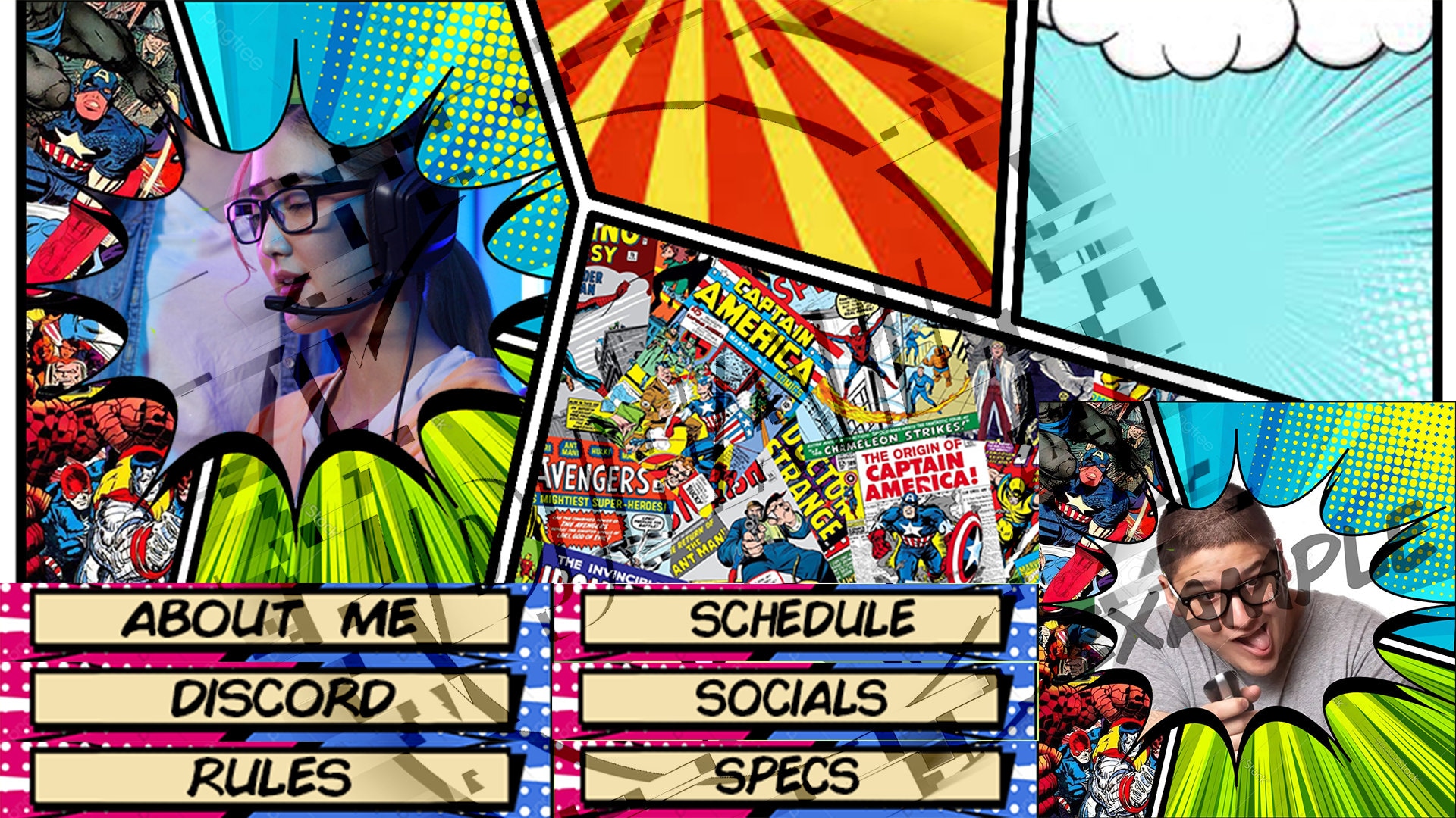 Comic Book Overlay Stream - Etsy