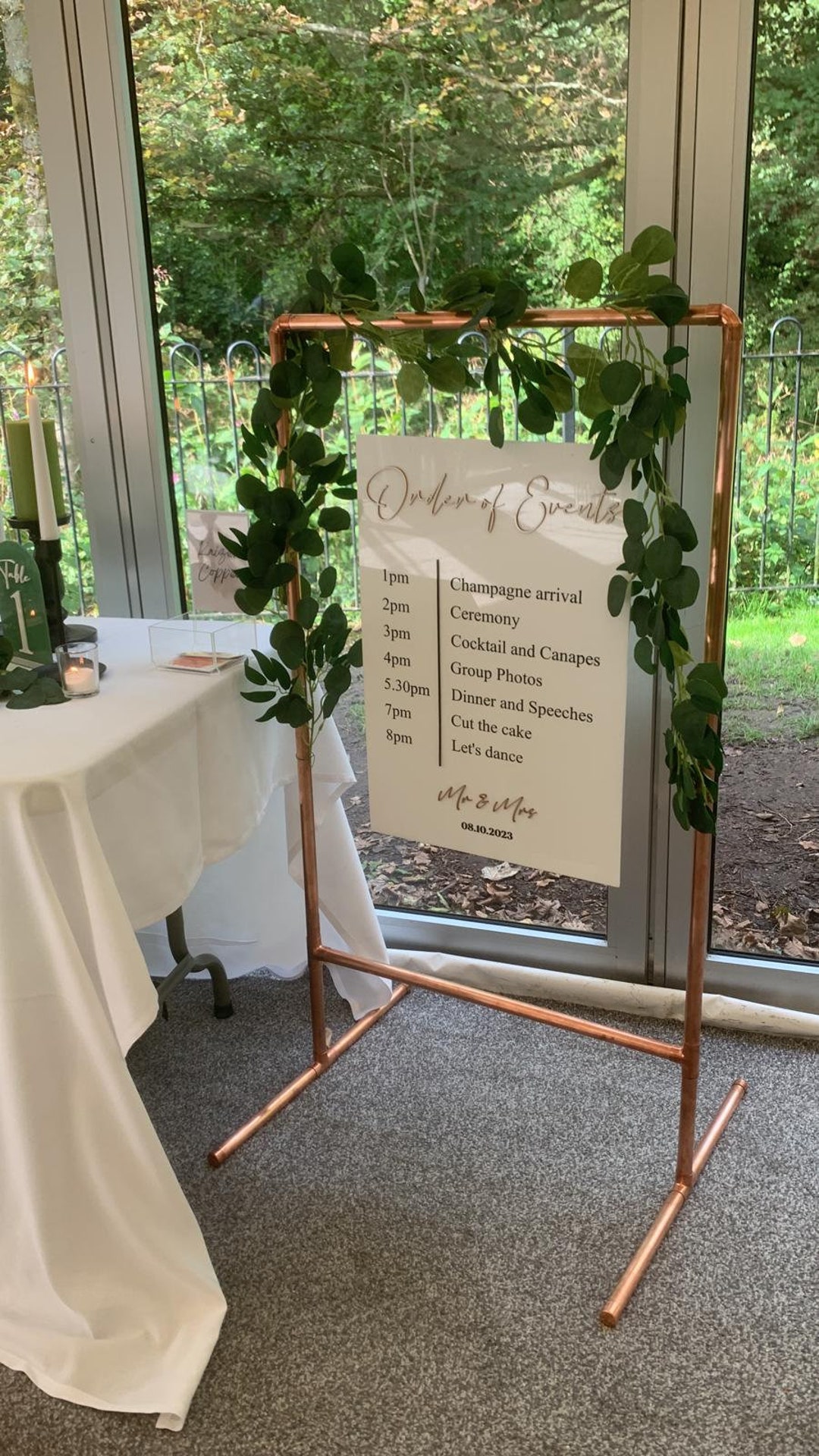 Copper Border, Frame, Stand for Special Events - Etsy UK