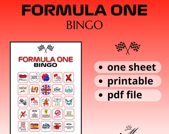 Formula One Bingo Card 2024 - Etsy