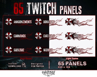 Resident Evil Inspired Animated Horror Twitch Stream Overlay Package - Etsy
