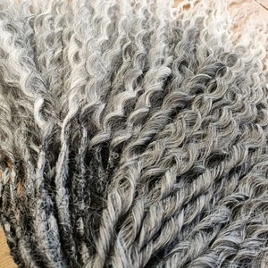 Salt and Pepper Synthetic Curly Locks Double Ended, Long Wavy Hair ...