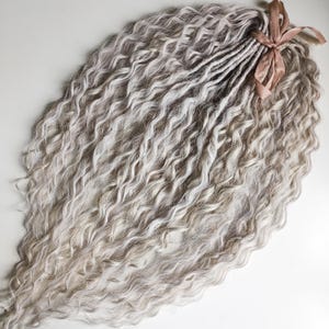 Synthetic Curly Locks Double Ended, White Long Wavy Hair Extensions ...
