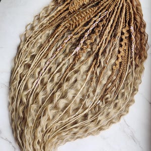 Golden Blonde Curly Locks Double Ended, Natural Look Braid in Long Hair ...