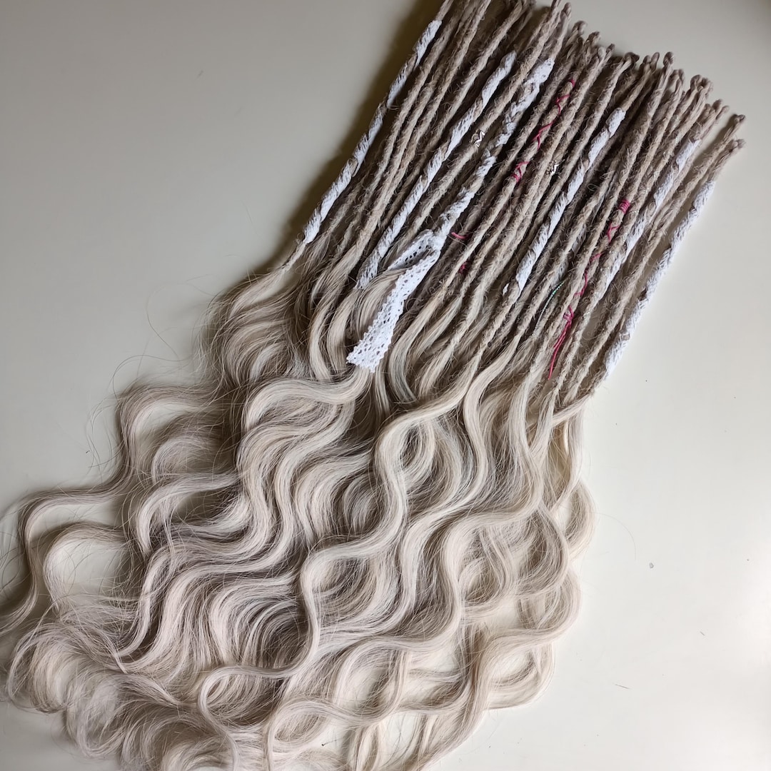 Easy Comb Waved Locks / Platinum Wavy Hair/ SE Dreadlock Extensions ...