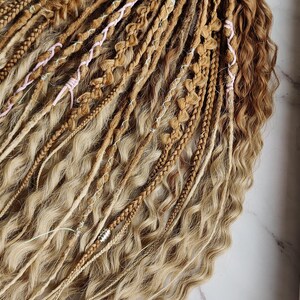 Golden Blonde Curly Locks Double Ended, Natural Look Braid in Long Hair ...