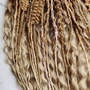 Golden Blonde Curly Locks Double Ended, Natural Look Braid in Long Hair ...