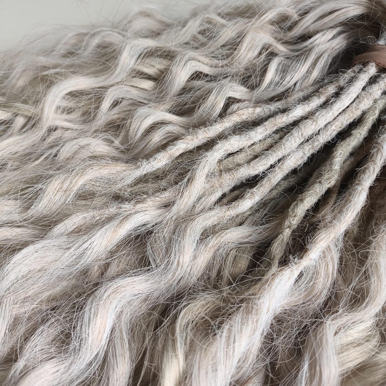 Synthetic Curly Locks Double Ended, White Long Wavy Hair Extensions ...